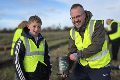 First trees planted at new woodland project - Norfolk County Council